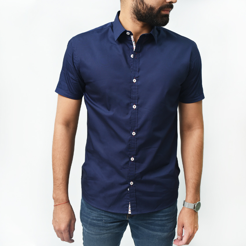 Camisa 100% algodón manga corta hombre - Renzo Camisa 100% algodón manga corta hombre - Renzo